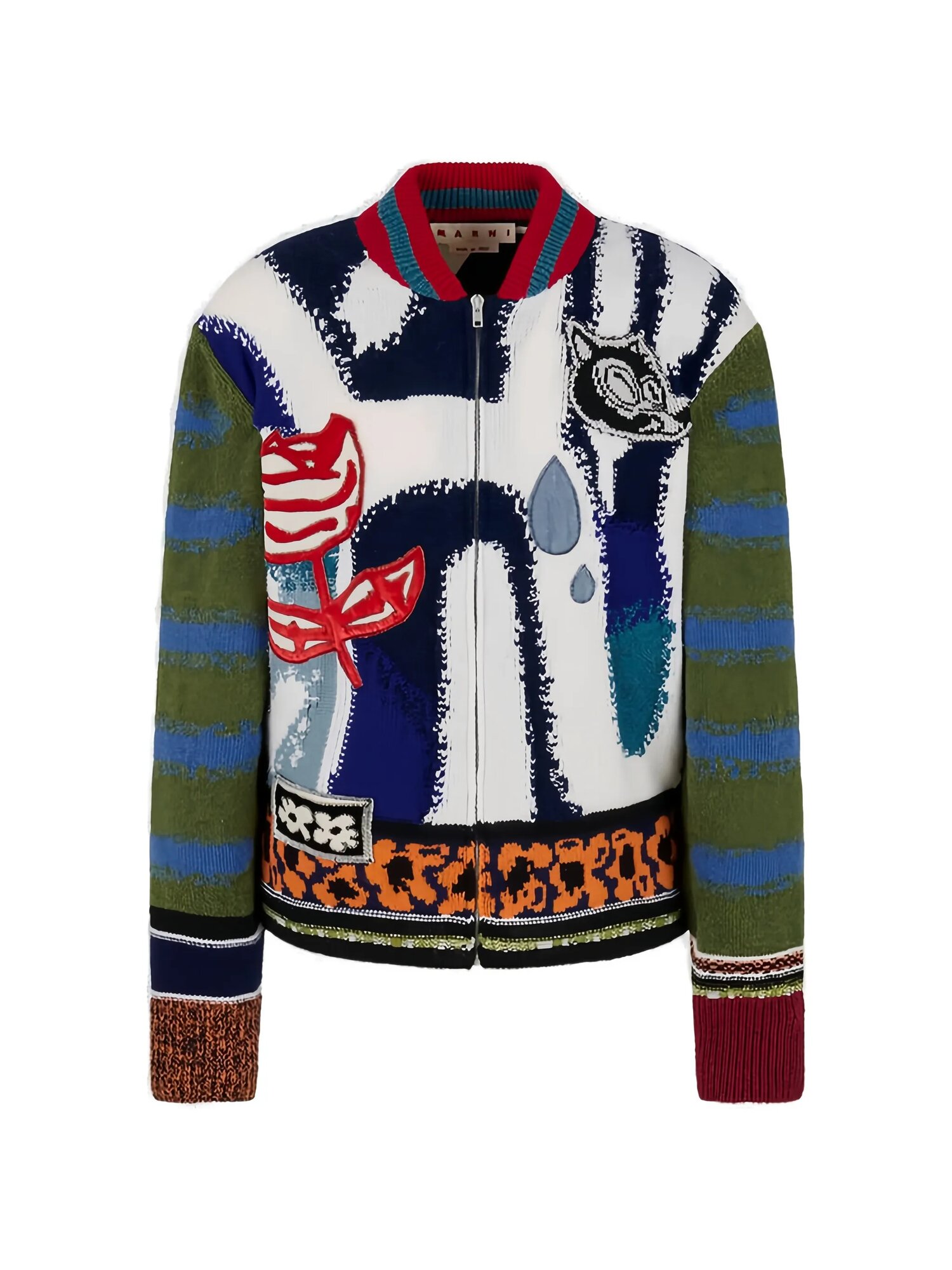 Кардиган Graphic-print zip-up cardigan