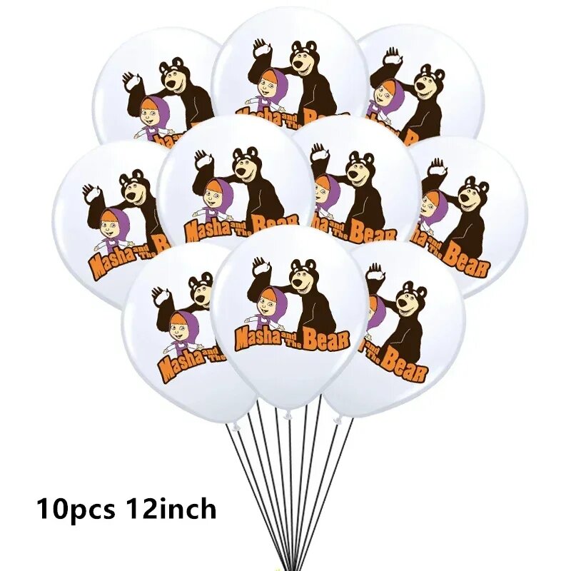 Набор для праздника Маша и Медведь MINISO 10pcs Latex Balloons