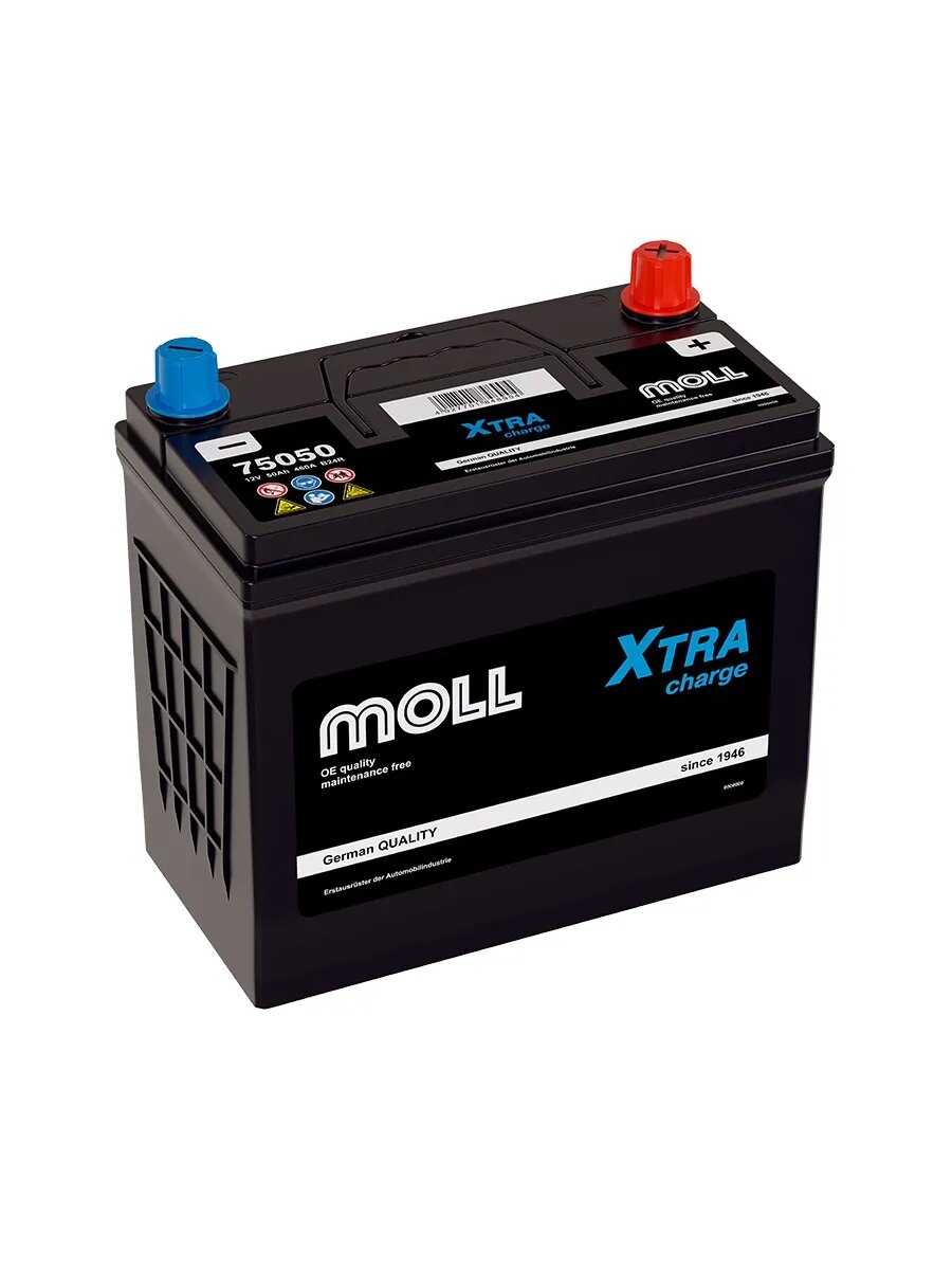 Аккумулятор MOLL XTRA CHARGE B24RS 12V 50Ач прям. пол.