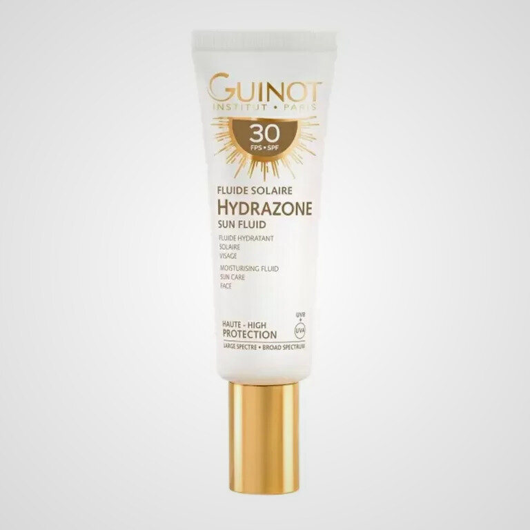 Ультра-увлажняющий флюид для повышения эластичности кожи SPF30 50 мл Guinot Fluide Solaire Hydrazone SPF30 Флюид 50 мл