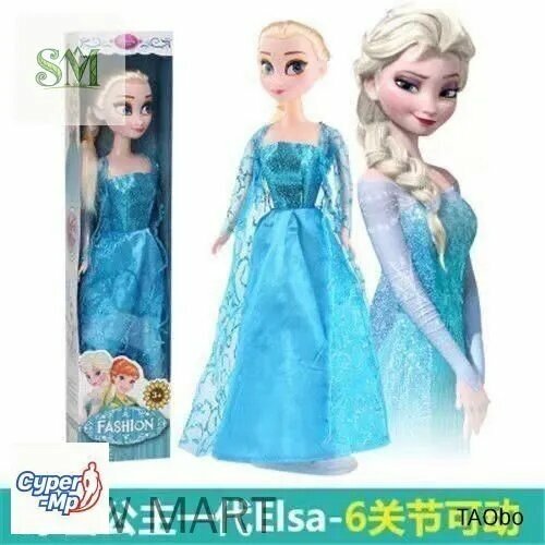 Кукла Эльза Холодное сердце, шарнирная в блестящем синем платье, Disney Store выпуск 2013-DKD-CJ0830