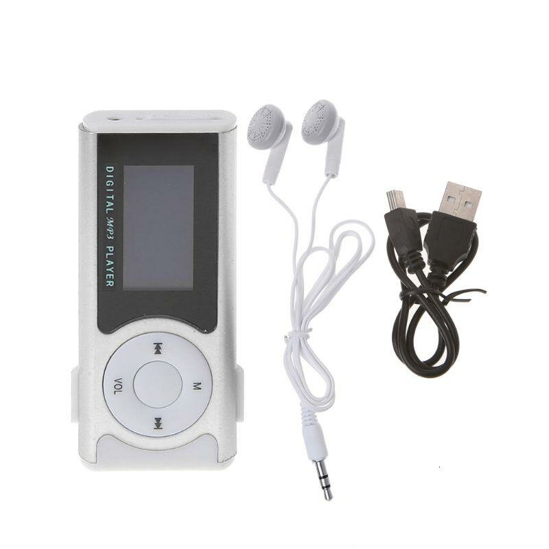 Мини MP3-плеер с LCD-экраном и картой памяти 32GB, Серебро