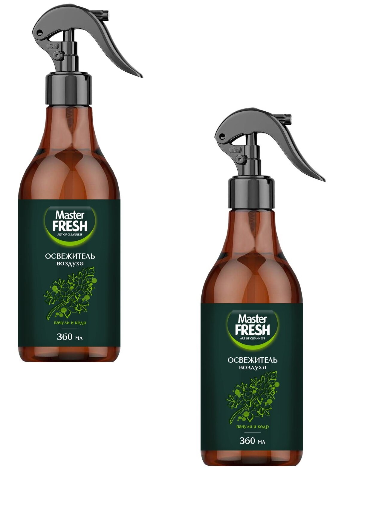 Аква-освежитель Master Fresh с ароматом пачули и кедр, 360 мл 2шт
