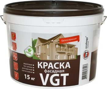 ВГТ ВД-АК-1180 краска фасадная матовая (25кг) белоснежная