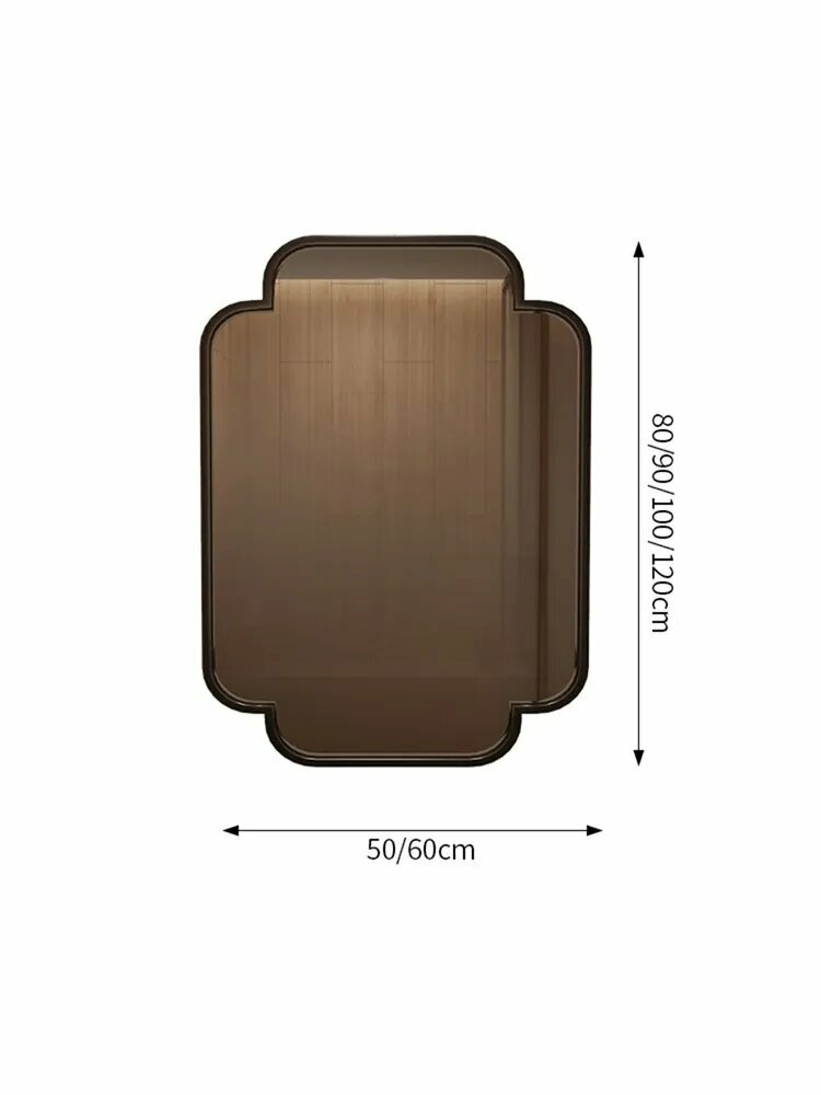 Зеркало для ванной, 50x80 см, многоугольное, рама из кованого железа
