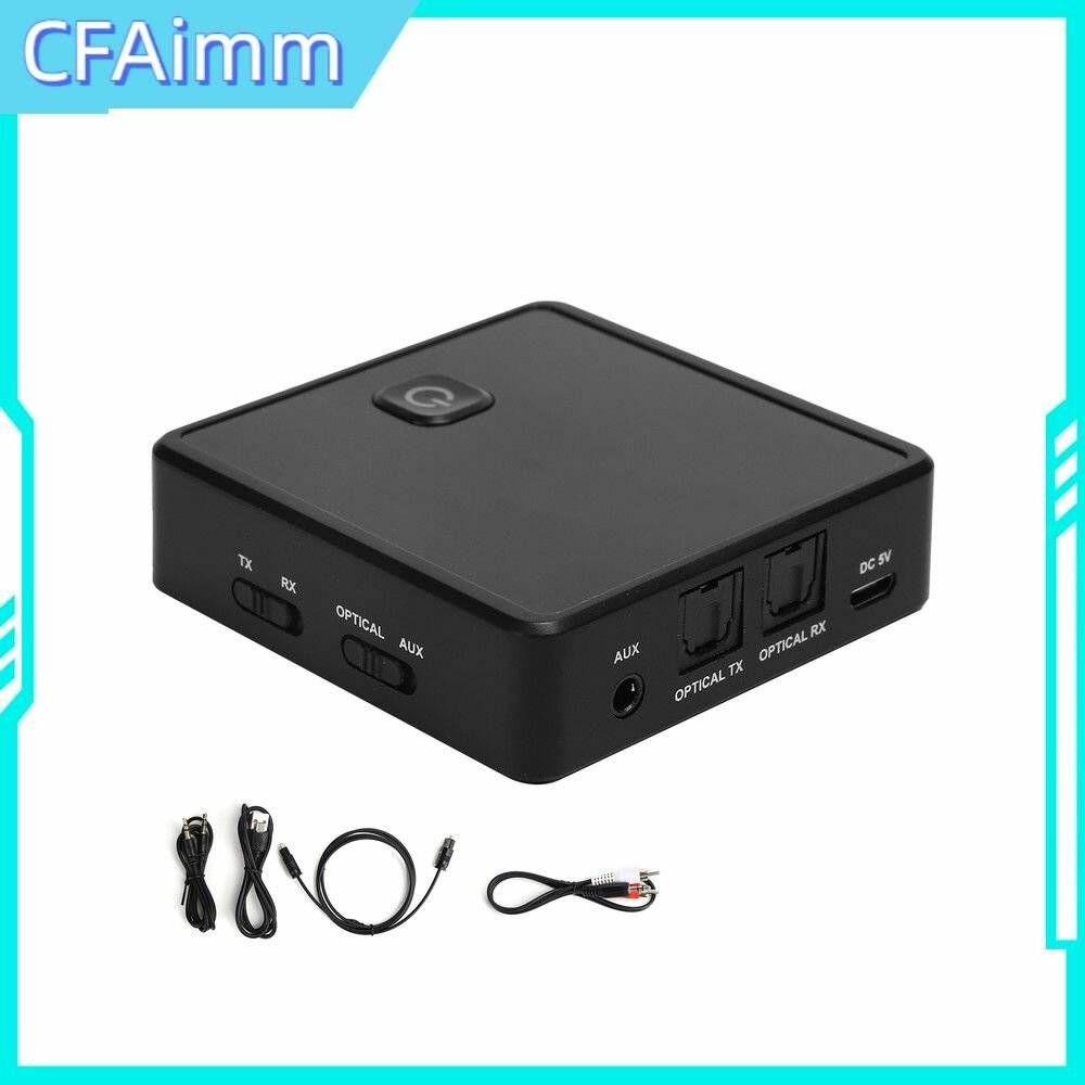 Передатчик-приемник Bluetooth 5.0 беспроводной аудиоадаптер с 3,5 мм Aux для ПК, телевизора, автомобиля