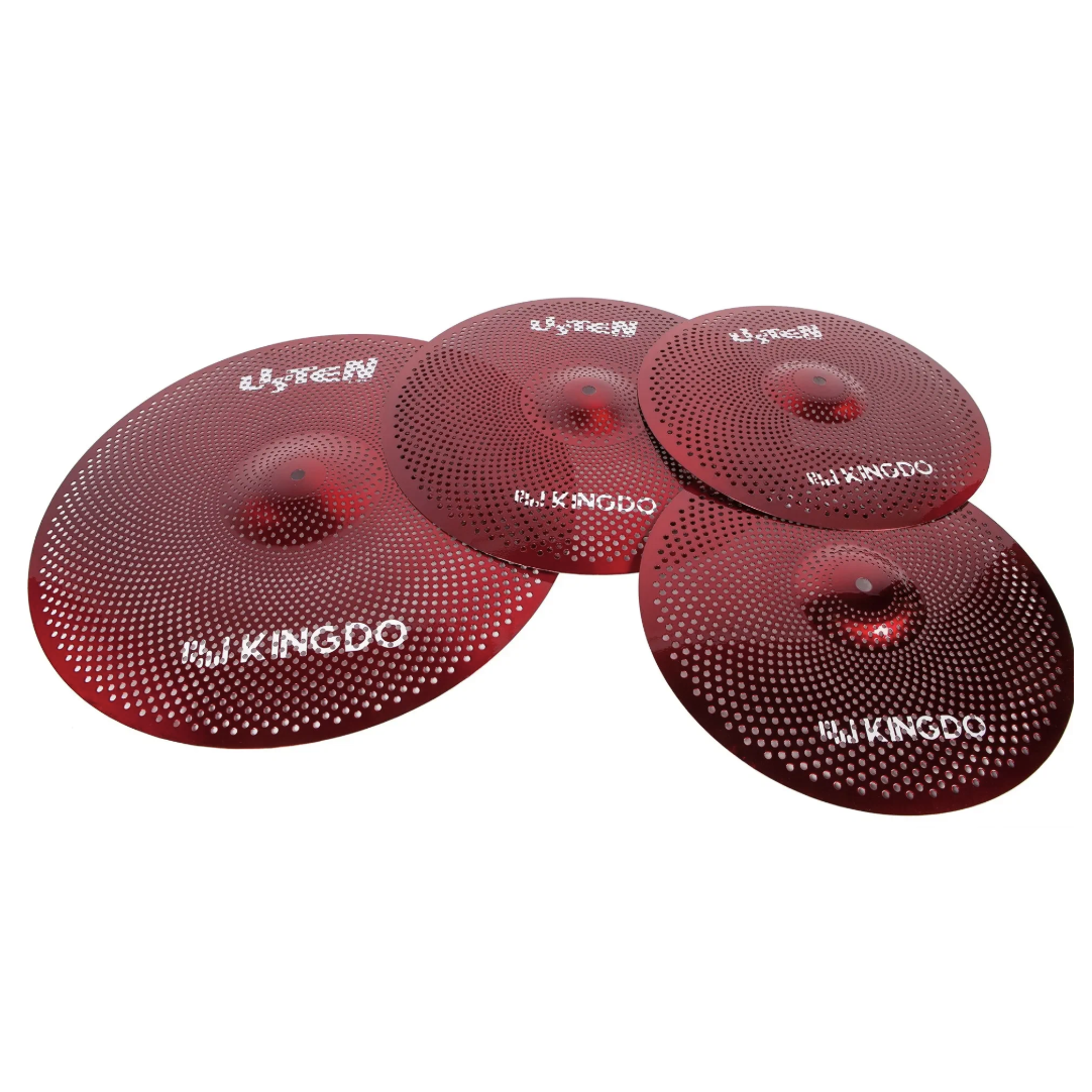 Тарелка для ударной установки KINGDO LOW VOLUME SET 14"+16"+18"+20" RED