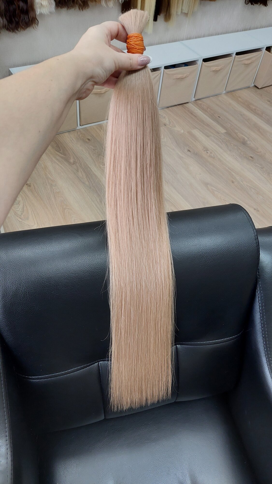 Натуральные волосы для наращивания 70см 100г, пшеничный блонд, стандарт