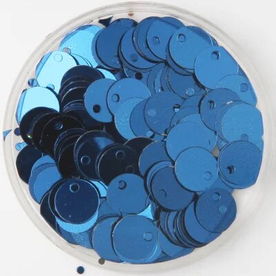 Круглые пайетки isequins серебристого цвета 8 мм Темно-синий, Dark Blue