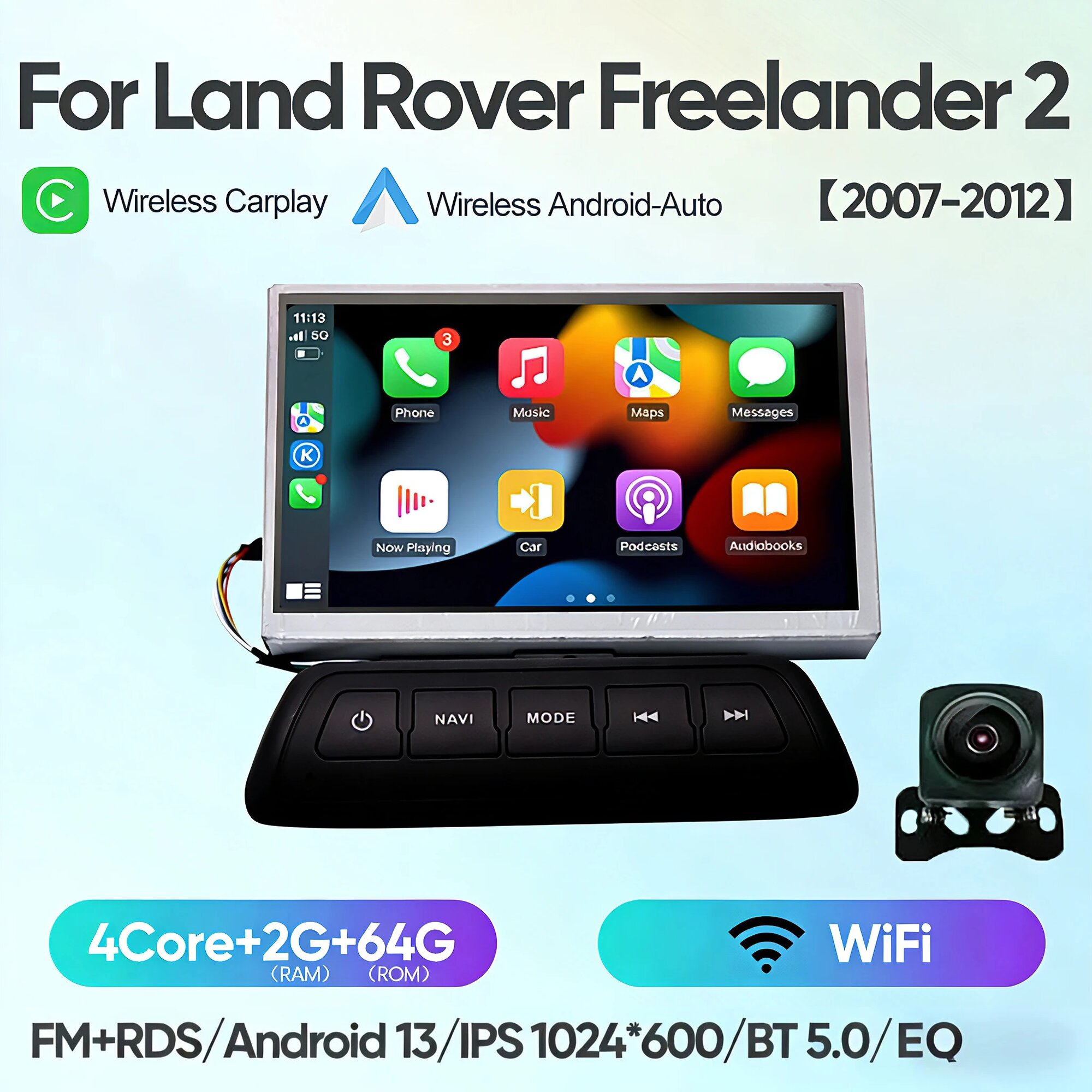 Автомагнитола Android 13 для LAND ROVER FREELANDER 2 2006-2012, мультимедийный 4Core 2G 64G CAM