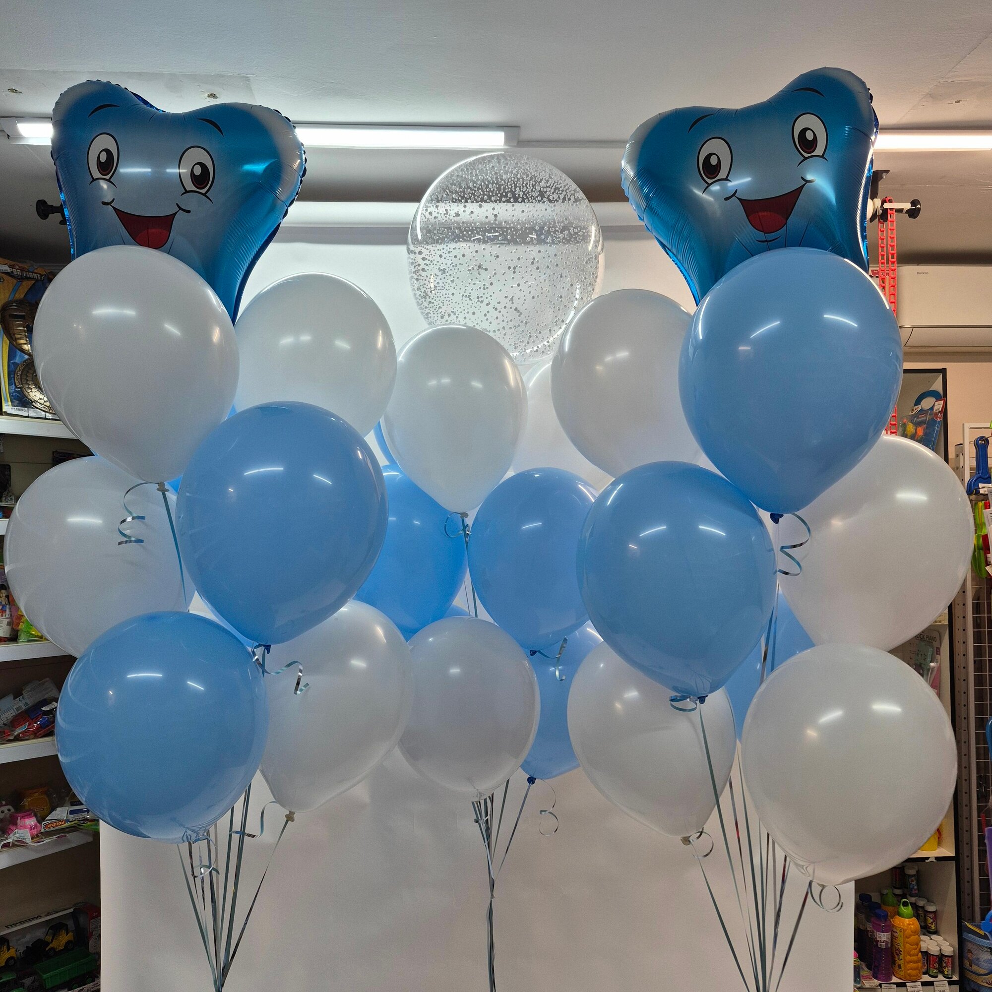 Набор шаров на первый зубик, шары с гелием, шары на праздник