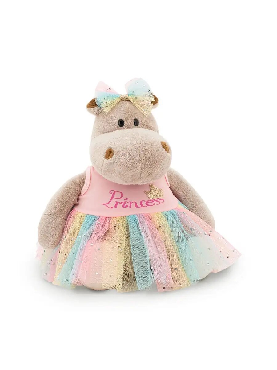 Бегемотик Принцесса в розовом 20см