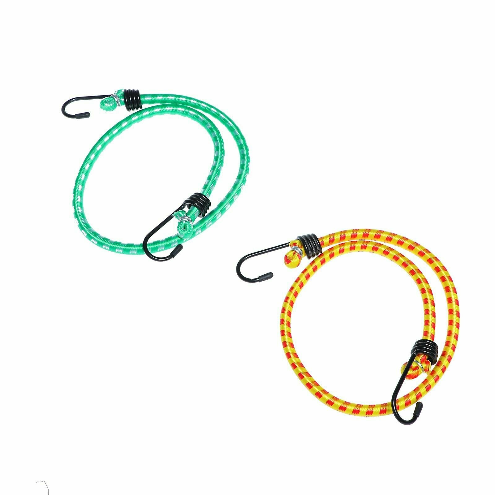 Набор резинок для крепления багажа 2 шт, 60 см, d 8 мм, металлические крючки