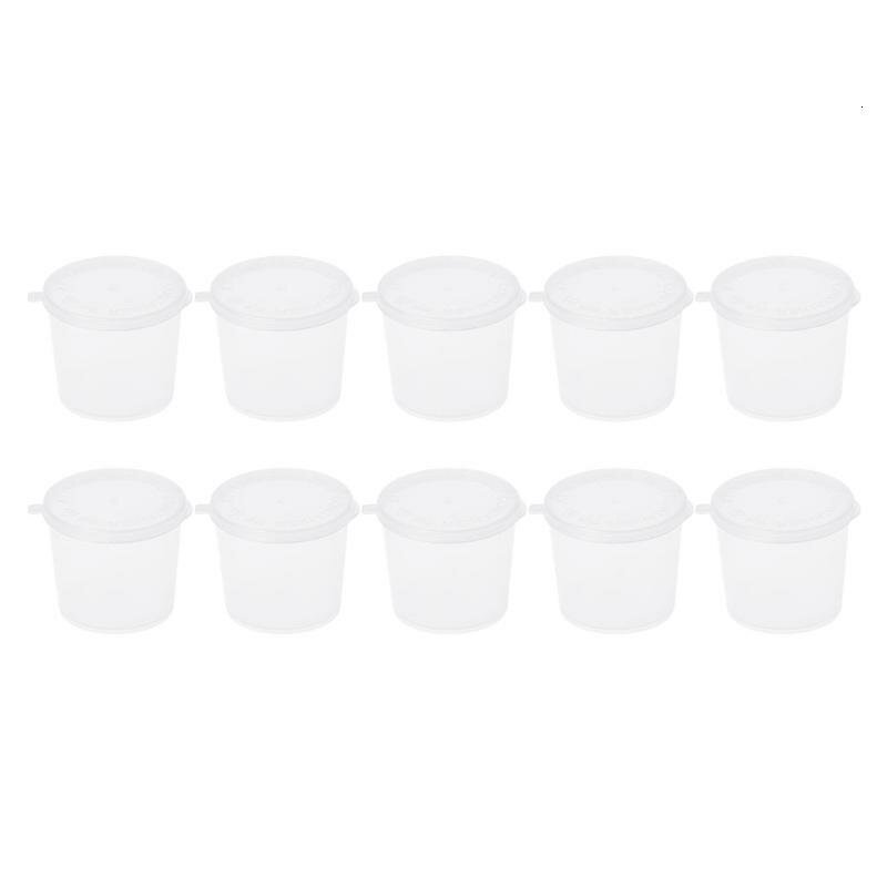 Пластиковые одноразовые соусники с прозрачными крышками
