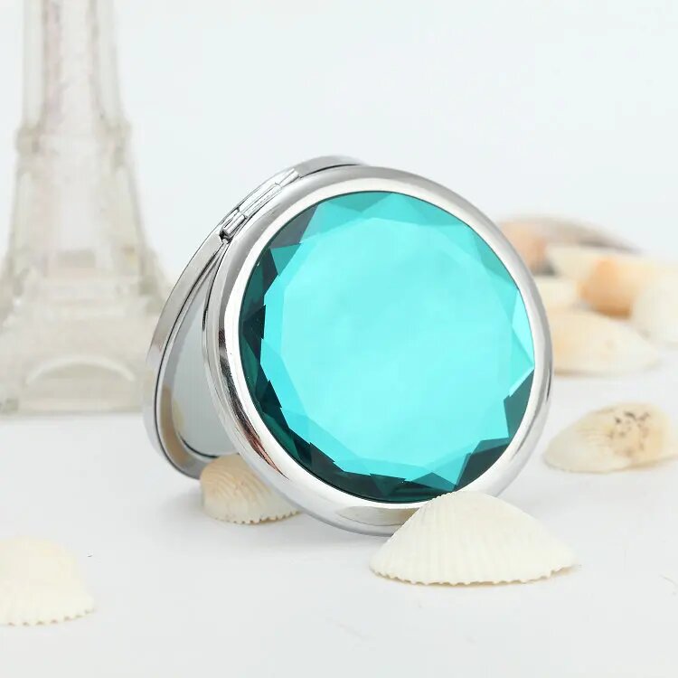 Mezerdoo Портативное двустороннее зеркало Silver Sky blue