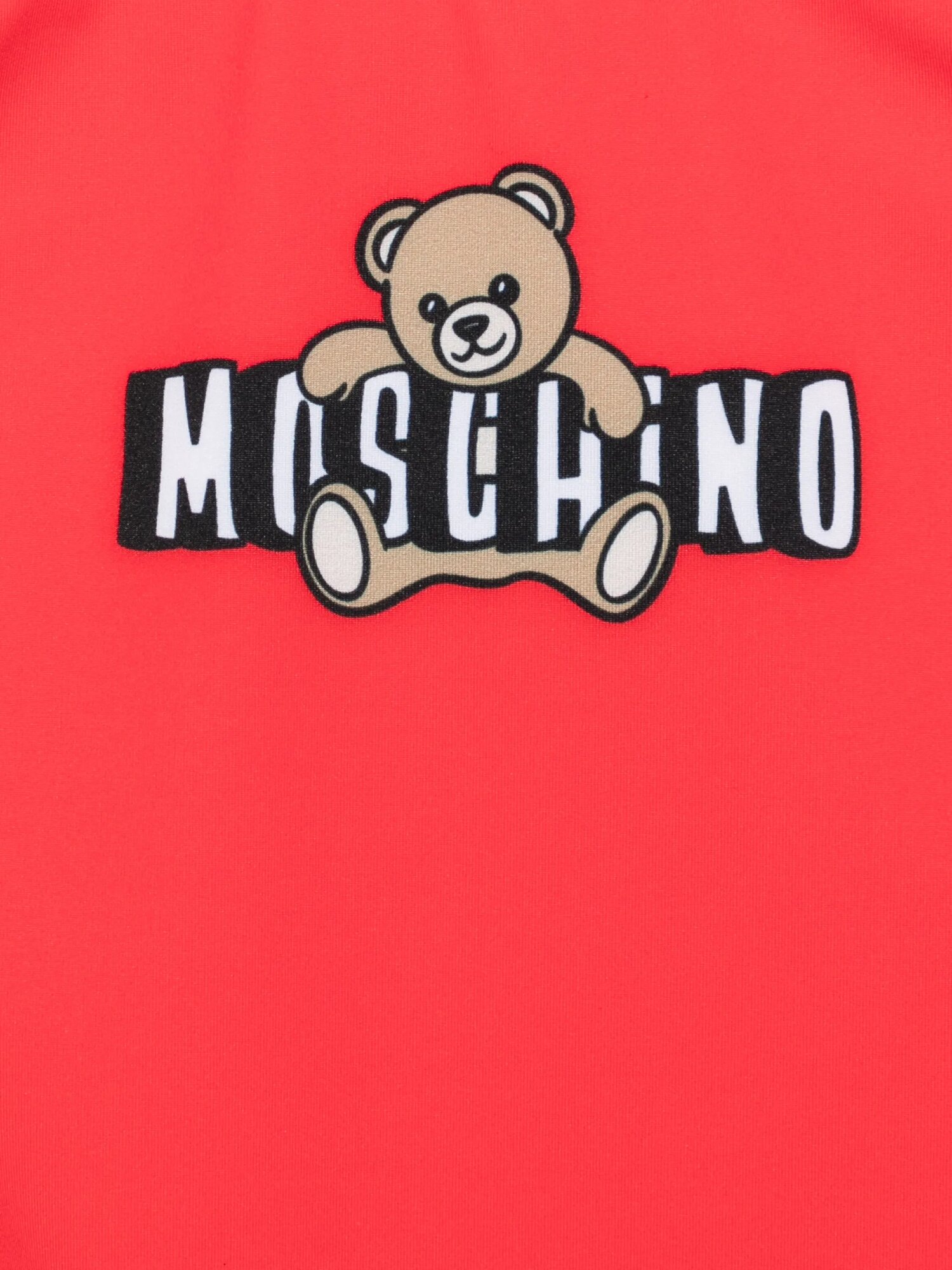 Купальник MOSCHINO Teddy-logo swimsuit, размер 3 года, красный — фото 1