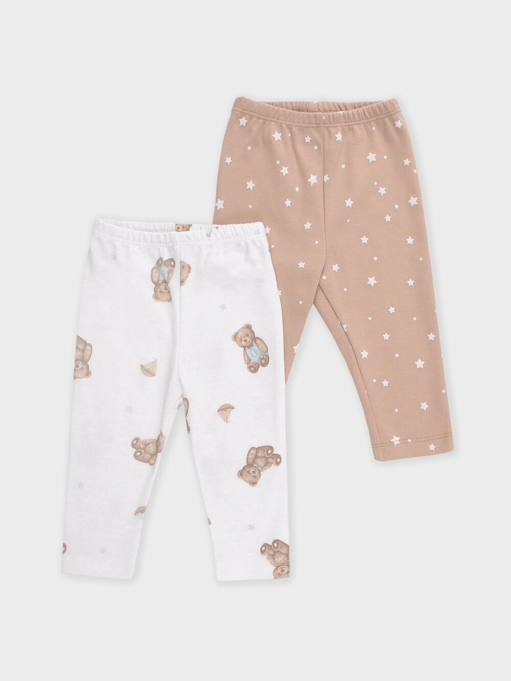 Брюки хлопковые штанишки для малыша, набор 2 шт