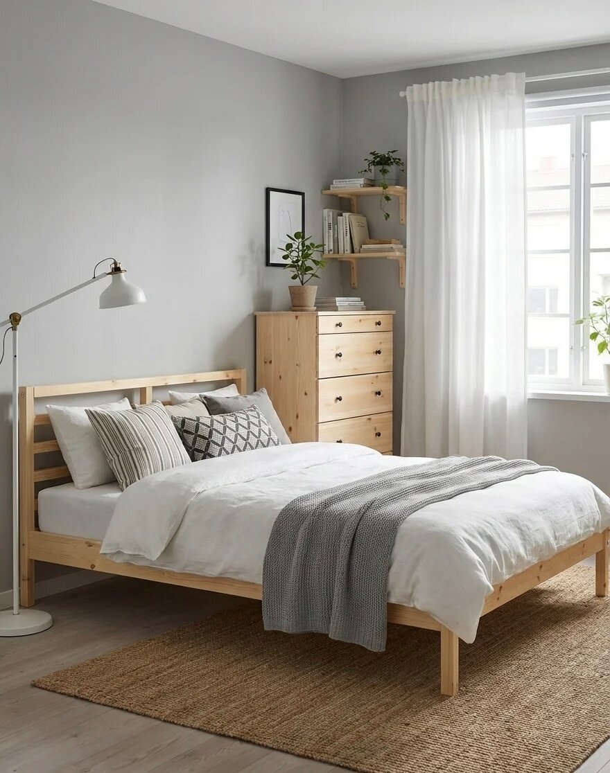 Двуспальная кровать Тирана- IKEA TARVA, 200х160 см, сосна, тарва/лурой икеа