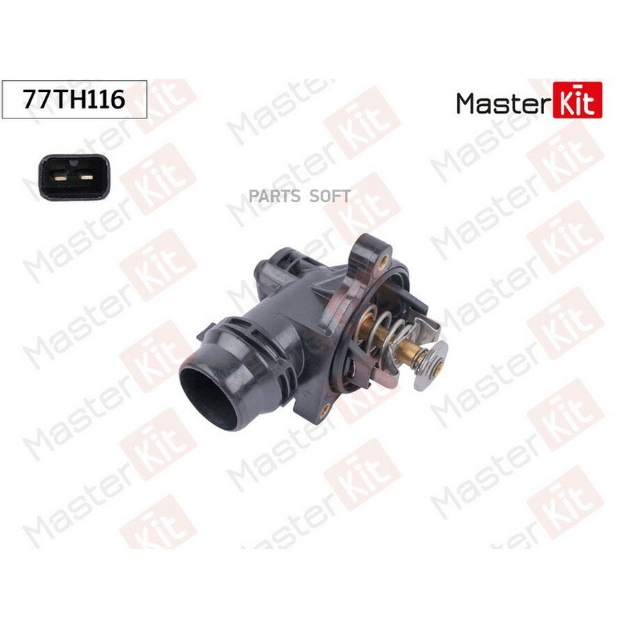 Термостат BMW 1 E81/E87 (04-)/3 E46 (98-)/3 E90 (05-)/X3 E83 (04-) 105°C от официального дистрибьютора, MASTERKIT, артикул 77TH116