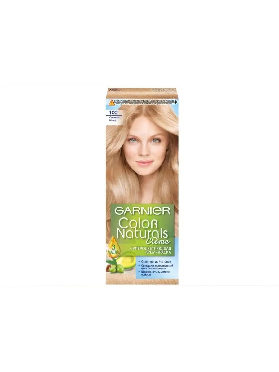 Cтойкая питательная крем-краска для волос 102 Снежный блонд