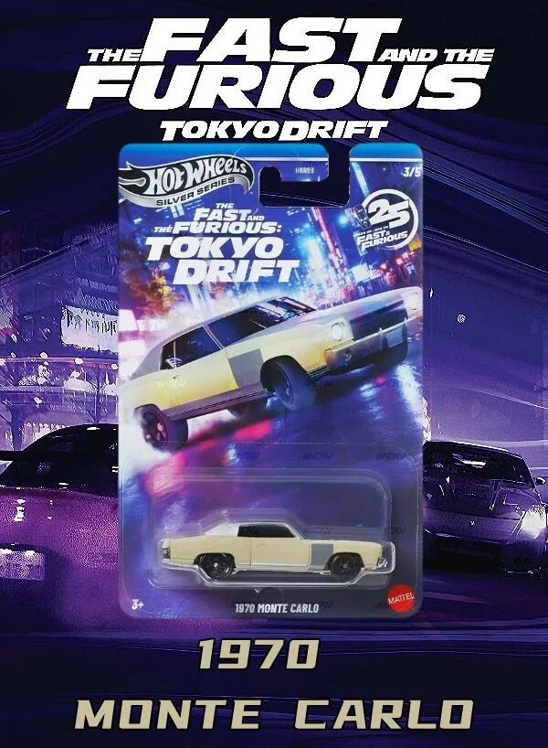 Набор Hot Wheels Silver Series Fast & Furious: 1 коллекционных авто 1:64 1970 MONTE CARLO