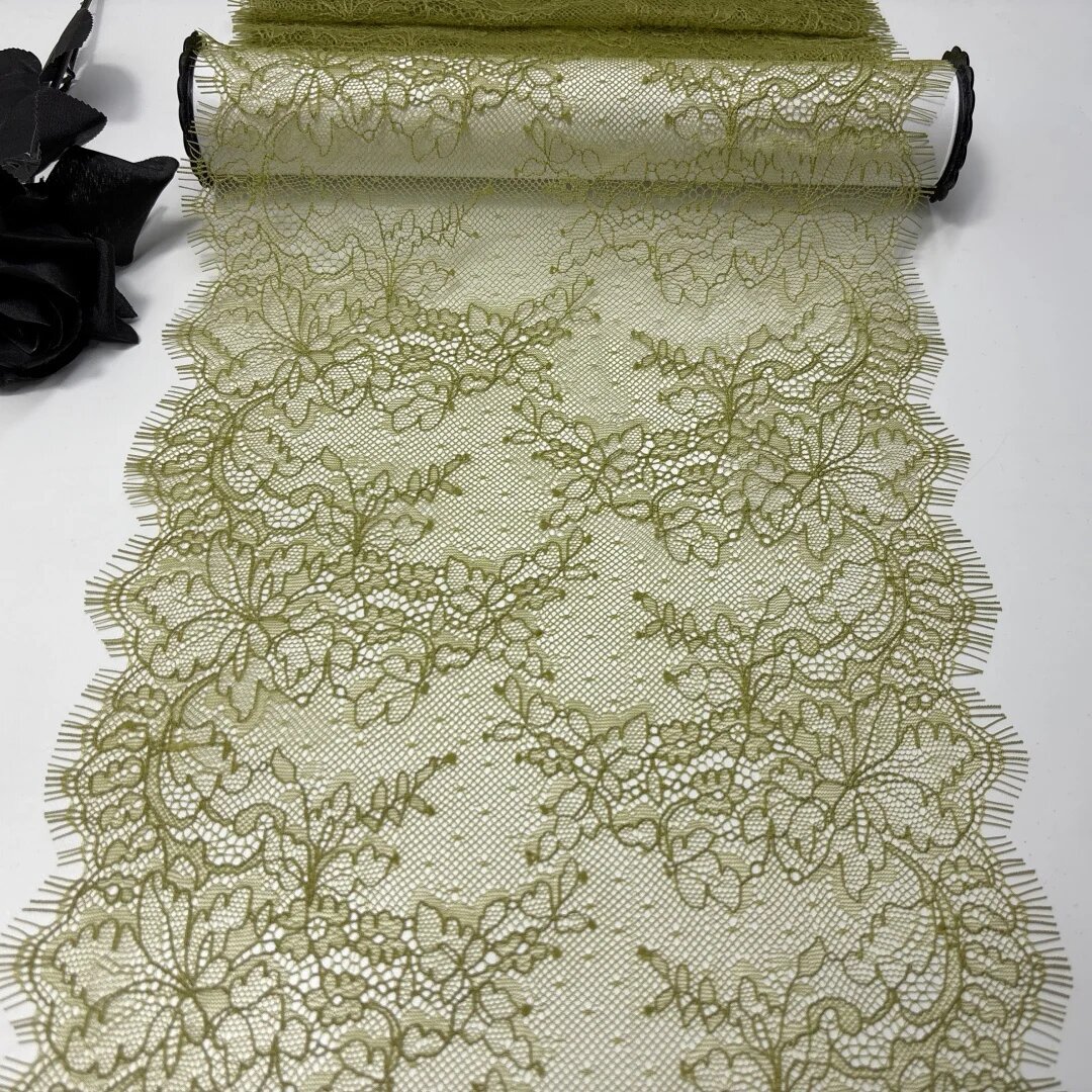 Кружевная лента Olive Green 24см, шоколадный цвет