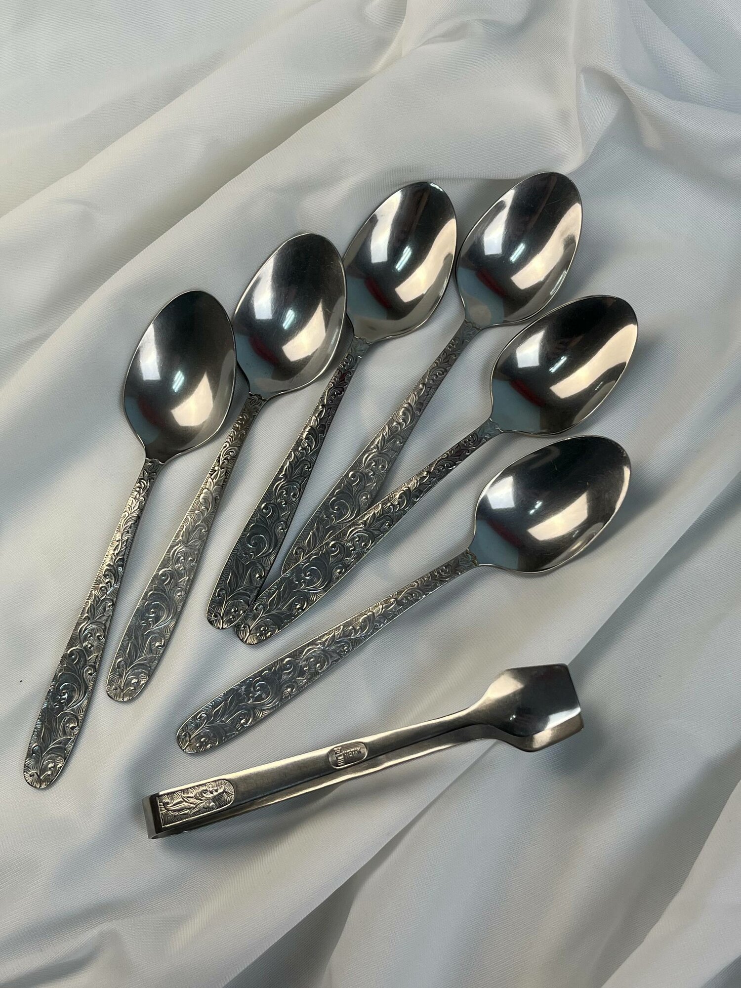 Набор столовых приборов. Нержавеющая сталь / винтаж СССР