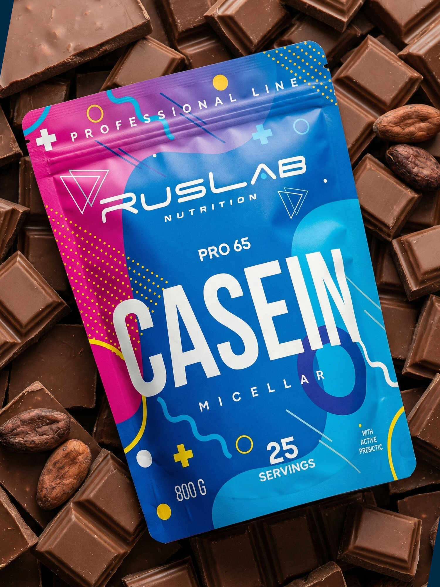 Казеиновый протеин "PRO 65", белковый коктейль для массы, 800 г