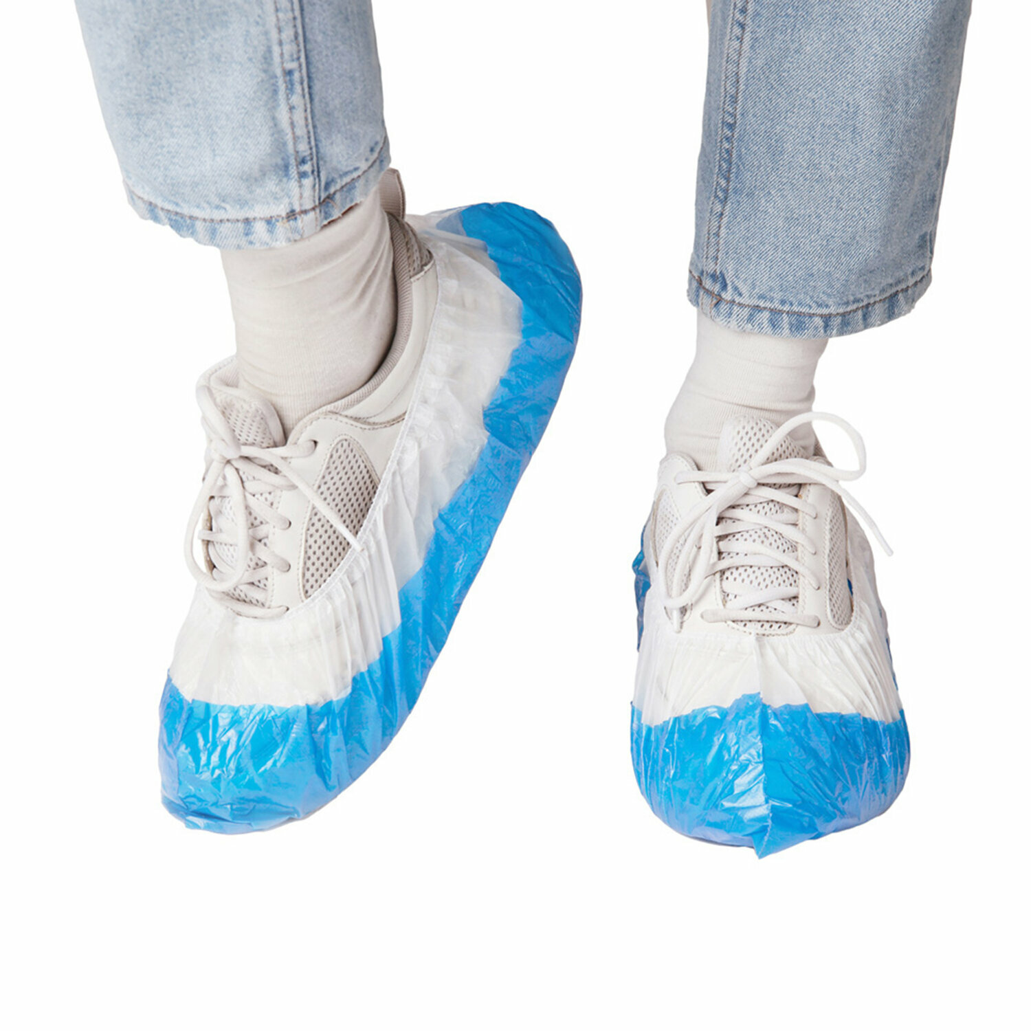 Набор бахил ELEGREEN Супер Экстра, двойные, 39х14 см, двойная резинка, 54 мкм, 5.1 г, 50 пар, 100 шт ПНД-8/19/2р-Б-С