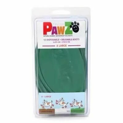 Ботинки для собак PawZ, XL, зеленый