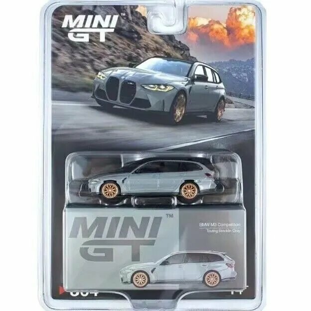 Машинка TSM MINIGT MODEL 1:64 #864 BMW M3 Competition Touring Brooklyn Grey Blister label packaging MGT00864-BL