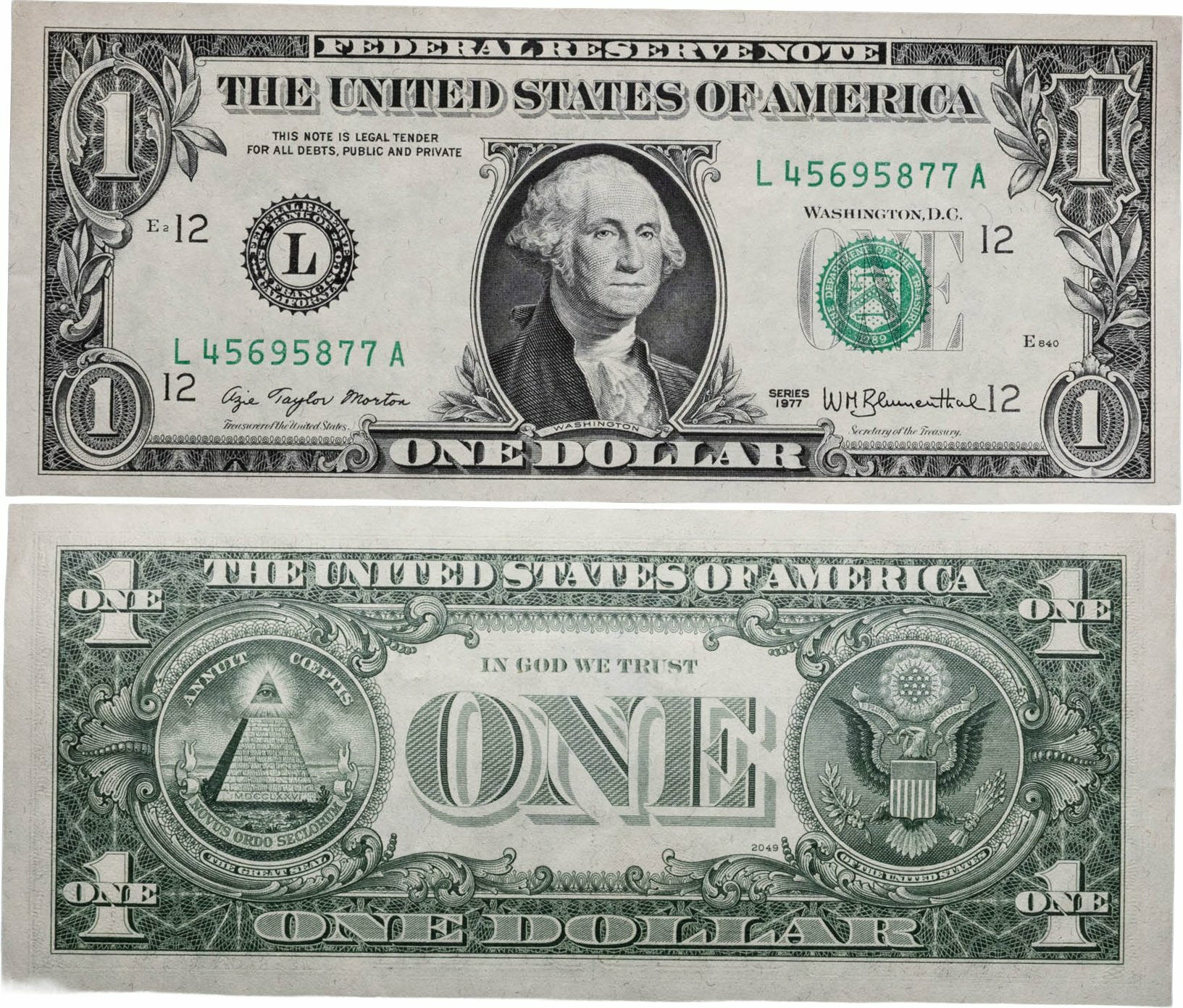 США 1 доллар 1977 год Pick 462а L-Сан Франциско