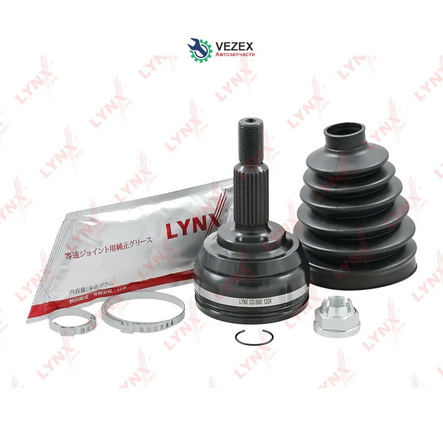 LYNXAUTO CO-3845 ШРУС наружный подходит для RENAULT Duster 1.5D-1.6 10 / Fluence 1.5D-2.0 10 / Megane III 1.4-1.9D 08 / Scenic III 1.4-1.6D 09 CO-3845
