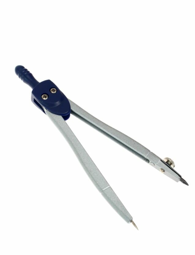 Циркуль металлический 115 мм, в ПВХ, микс