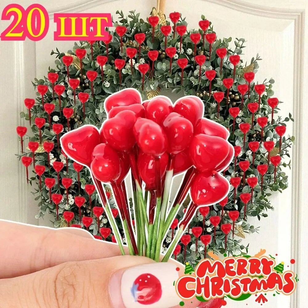 Ветка, шишка декоративная,20шт