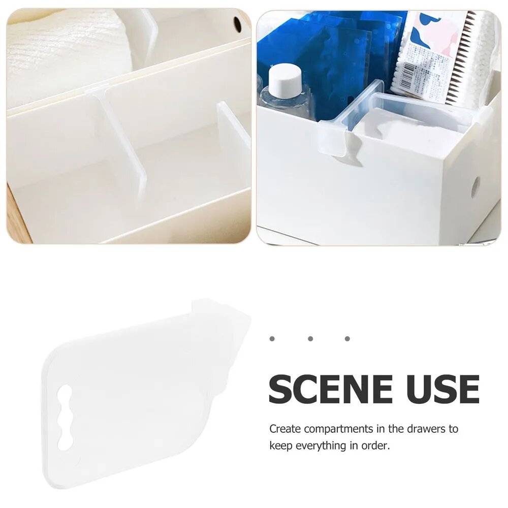 Набор прозрачных пп разделителей ящиков для организации хранения дома, 8 шт