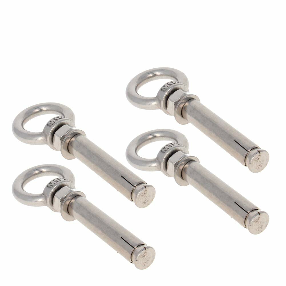 Расширительный болт с проушиной M10 x 80, винт с кольцом, анкерные болты из нержавеющей стали 304, 4 шт, ()