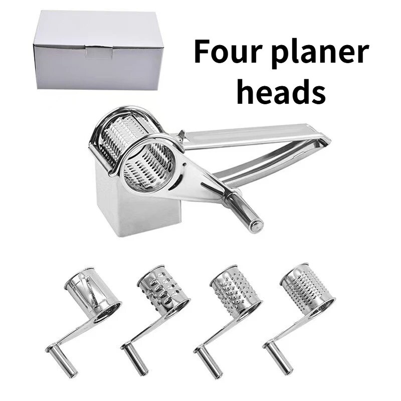 Терка для сыра из нержавеющей стали, ручная роторная измельчитель масла, многофункциональные инструменты для измельчения фруктов и сыра, кухонные гаджеты