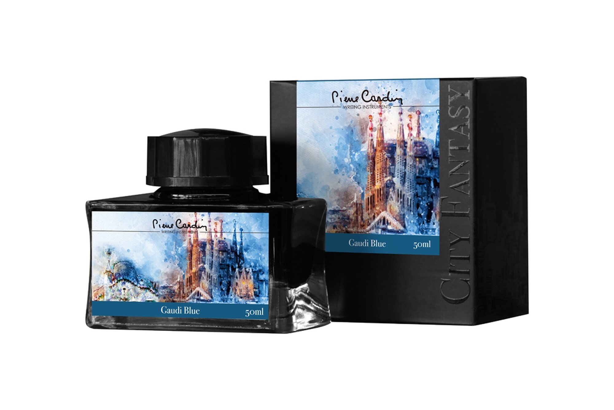 Флакон чернил Pierre Cardin 50мл, серия CITY FANTASY цвет Gaudi Blue (Синий Гауди), PC332-L4