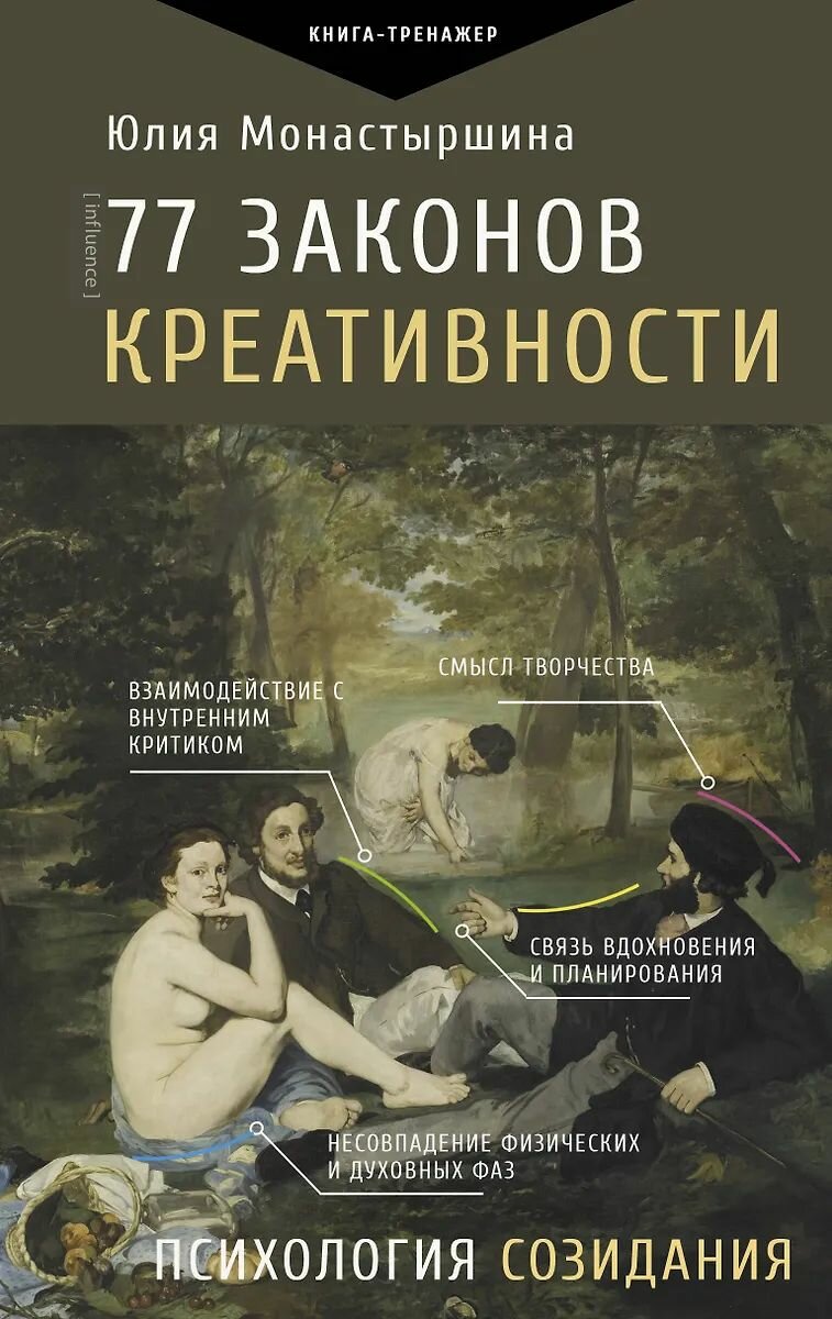Книга по психологии АСТ "77 законов креативности" Монастыршина Ю. А. 2024 год