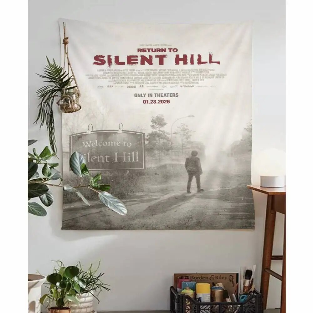 Популярный классический гобелен Silent Hill 3: красочный настенный декор, настенный ковер в стиле Таро и хиппи, настенный дек.