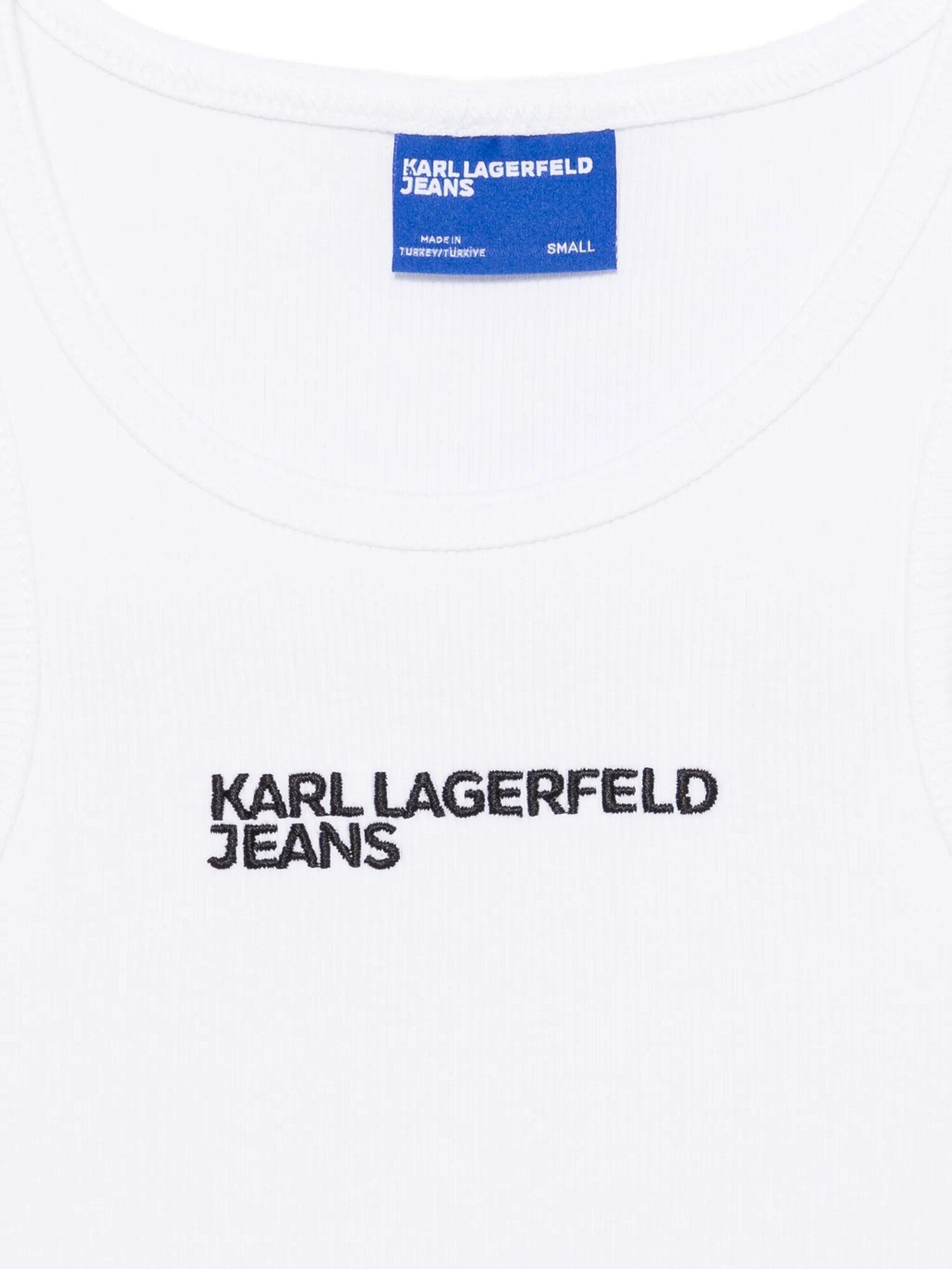 Топ KARL LAGERFELD JEANS, размер 32, бежевый/белый — фото 1