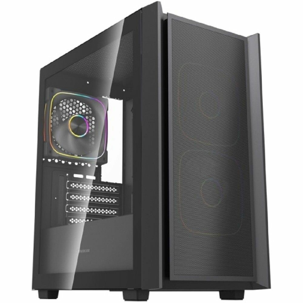 Powercase Корпус Корпус Mistral SM03 ARGB, Tempered Glass, 3x120mm ARGB PWM fans, чёрный, mATX CMMSM03B - A3