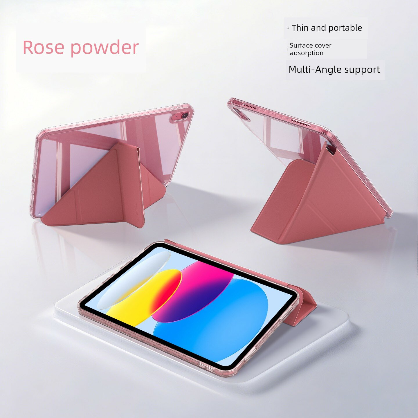 Чехол для iPad mini 7 8,3 дюйма в розовом цвете с закаленным стеклом и наклейками DIY