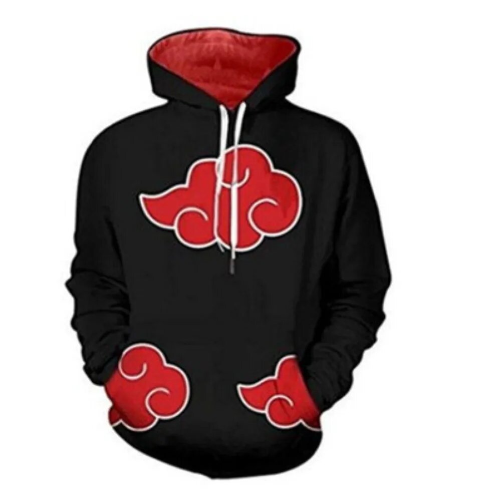 Худи аниме Akatsuki с капюшоном, красный, L