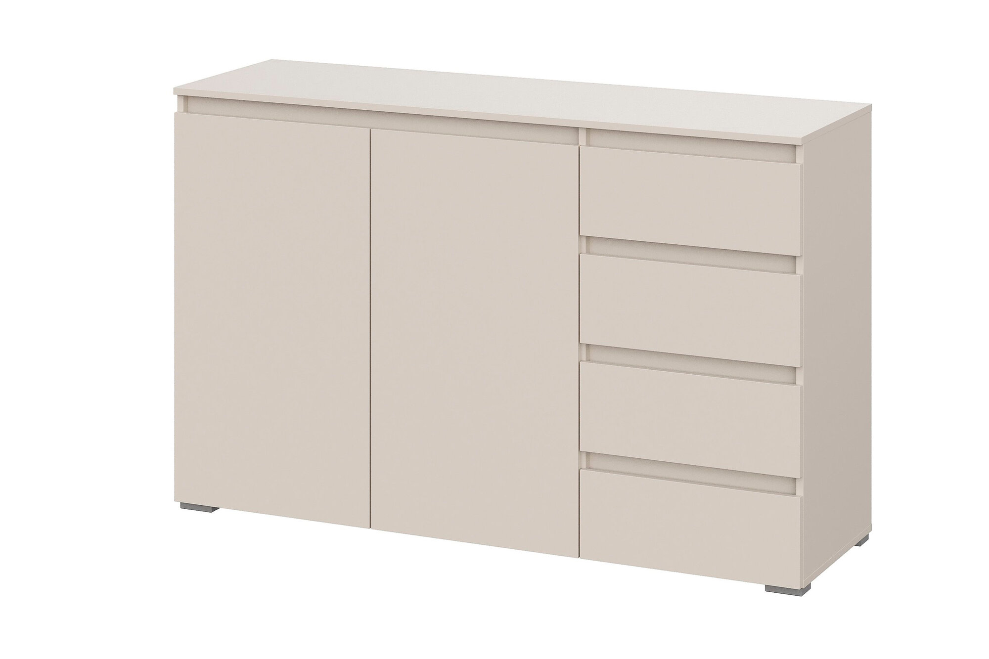 Комод для одежды Нонтон Люмо, 150x46x95 см, 4 ящика и 1 полка, ЛДСП кашемир