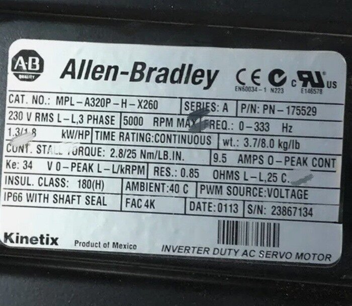 Модуль Allen-Bradley MPL-A320P-H-X260