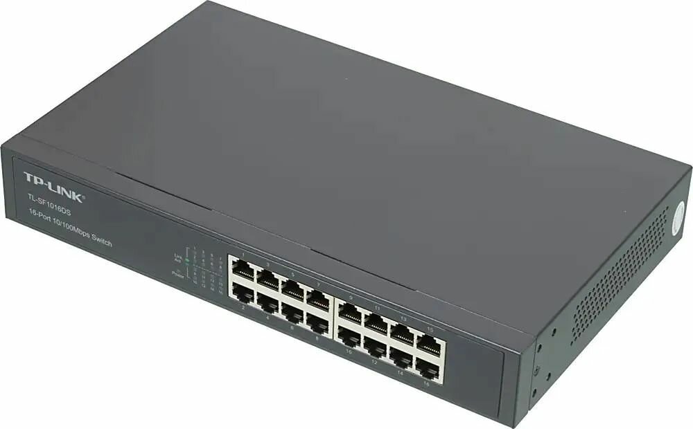 Коммутатор 16-port 100Mbps TP-Link TL-SF1016DS <металл/стоечный>