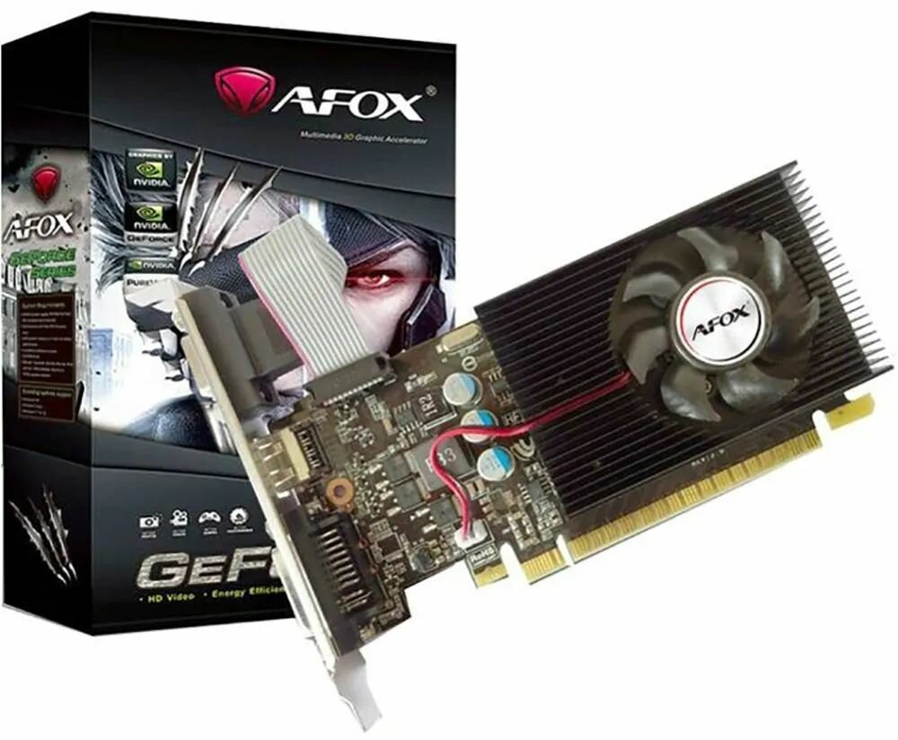 Видеокарта AFOX GT730 DDR3 4G 128Bit, LP Single fan, RTL (AF730-4096D3L6) RTL