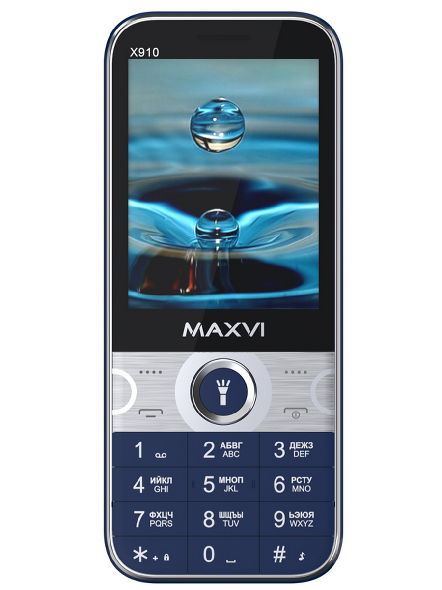Мобильный телефон Maxvi X910 Синий 2 sim 2.8″ TFT 2G 2300 mAh